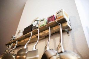 Pallet Kitchen Pot rack and Shelf