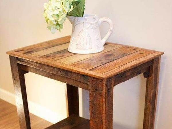 Pallet Wood Side Tables
