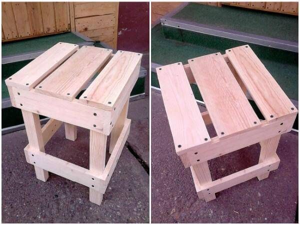 Stool Made of Pallets Wood