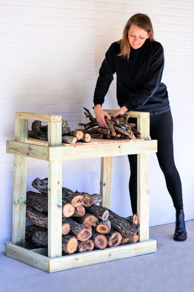 25 Homemade DIY Firewood Rack Plans for Storage